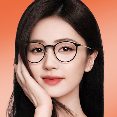 施洛华眼镜框圆框镜架女士素颜可配防蓝光钛合金高度近视镜SP1272