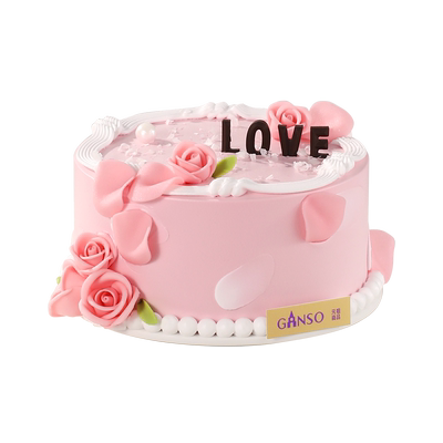 元祖玫瑰热恋鲜奶蛋糕同城配送生日七夕婚礼创意甜品糕点下午茶