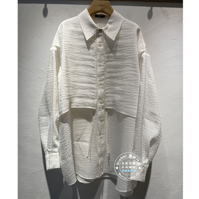 INITIAL国内代购 26春 女翻领纹理时尚衬衫26SITFLMXX100不退换