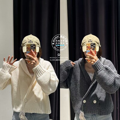 MOUSSY联名小狗针织开衫外套上衣