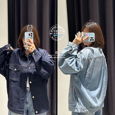 MOUSSY宽松长袖夹克牛仔衣外套女