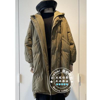 INITIAL休闲中长款连帽羽绒服