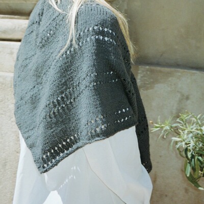 Olivia Shawl奥利维拉披肩Biches&Buches夏季棉线材料包 文字图解