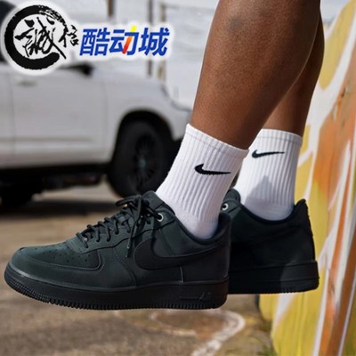 耐克男鞋新款Air Force 1空军一号墨绿色运动休闲板鞋 CJ9179-001