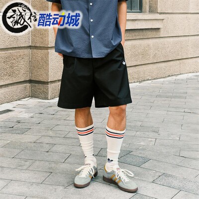 阿迪达斯三叶草男子复古运动短裤