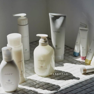 日本高端沙龙ines海盐角鲨烷磨砂洗发水 海藻黏土护发素 花王