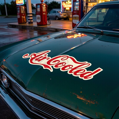 机车风冷aircooled贴纸巴士贴花