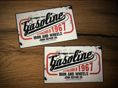 Gasoline Oil Choppe 头骨Rockabilly Oldschool复古#019反光贴纸