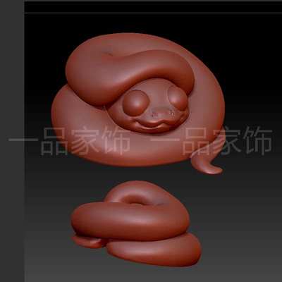 66改造蛇好stl格式圆雕图雕刻图模型文件三维立体图3d