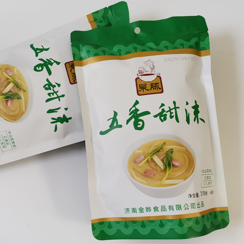 泉脉济南甜沫粥料山东青岛早餐特产方便粥五香甜沫料包318g*2袋_虎窝淘