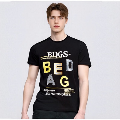 印度丝绣！难得一见金包钻工艺！春秋季高端定制欧货男短袖B3310