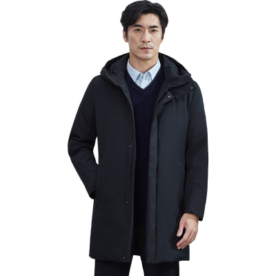 红都商务休闲中长款羽绒服