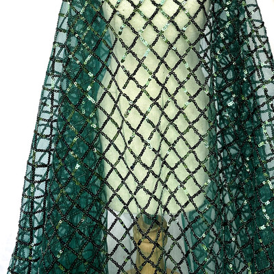 闪光亮片布料菱形方格子