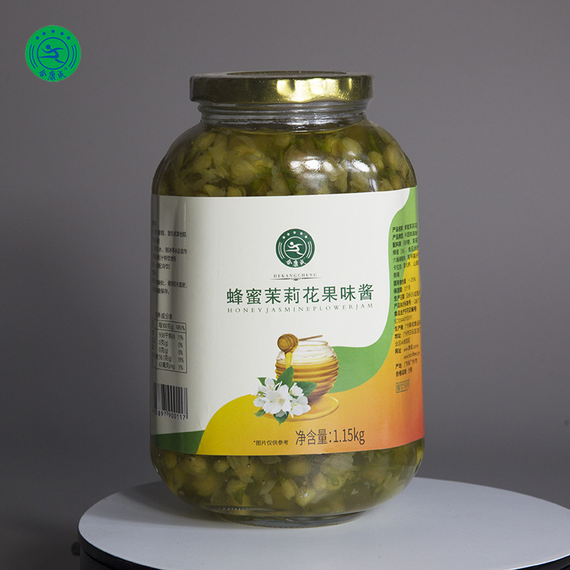 合康成蜂蜜茉莉花果味酱1.15kg玻璃瓶6倍花果茶咖啡奶茶店专用
