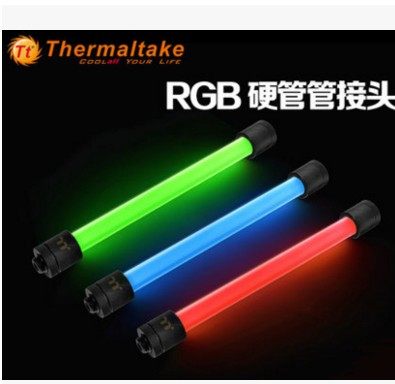 Tt RGB G1/4 Tube(16mm)硬管管接头自带RGB控制盒一组6个_虎窝淘