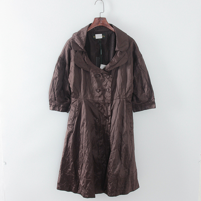 贝系列中长款休闲短袖风衣外套