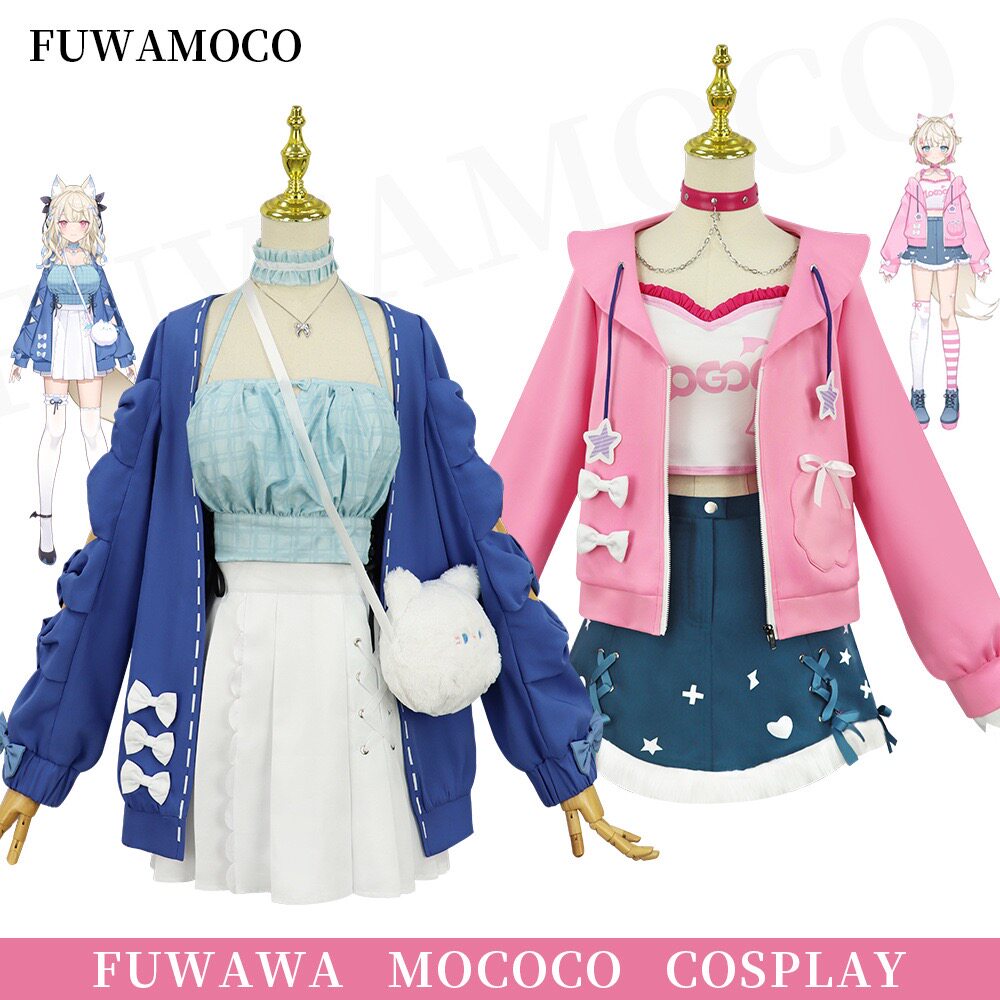 Hololive EN Fuwawa Mococo Abyssgard 新衣装常服Cosplay日常服