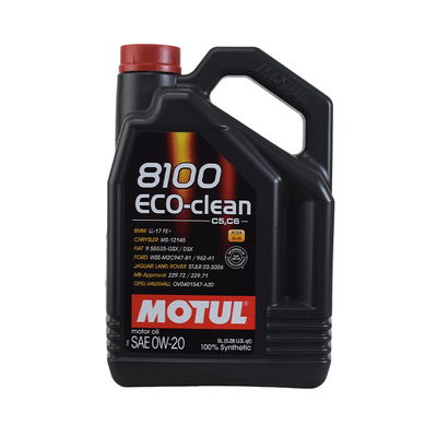 MOTUL摩特8100 Eco-CIEAN 0W20汽车机油全合成摩特机油5L装