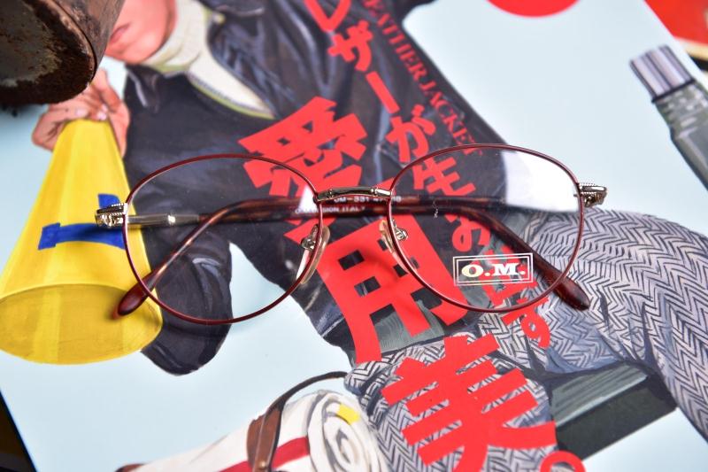 om 包邮复古文艺vintage古董平光面金属框架眼镜男女gayj610