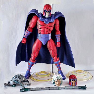 正版Marvel Mondo X战警万磁王 配件不全 有漆面瑕疵12寸可动人偶