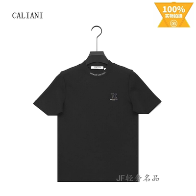特惠 CALIANI卡里亚尼 秋冬新款短袖圆领T恤衫 棉质胸标 时尚简约