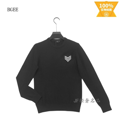 特惠 BGEE 秋冬新款圆领羊毛衫 加厚保暖 绣标简约时尚款