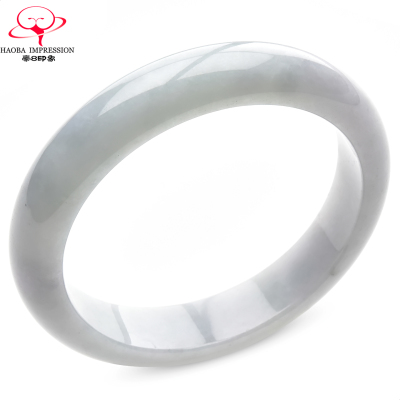 豪8印象P26060P187翡翠手镯圈口54.4mm冰糯种浅绿天然缅甸玉镯