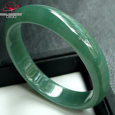 豪8印象L26080L223翡翠贵妃手镯圈口56.0mm冰糯种天然a货油绿玉镯