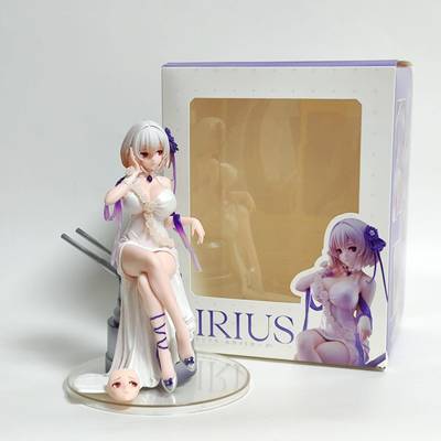 碧蓝航线纯白蔷薇天狼星坐姿礼服舰装优质版可换脸手办模型摆件