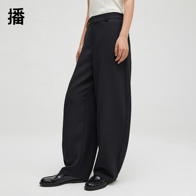 播商场同款简约舒适垂感休闲裤女2024秋季新款镰刀裤BDR3KD3269