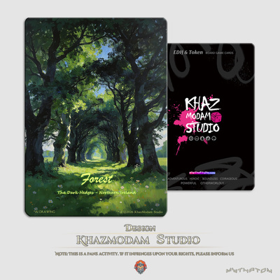 万智牌自制Token莫奈画风基础地 Forest 自制卡牌EDH套组用牌现货