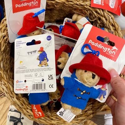 英国Paddington正版帕丁顿熊挂件公仔玩偶钥匙扣链毛绒包吊饰挂饰