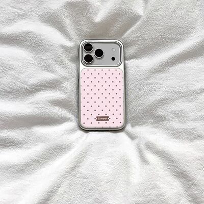 ins风高级感粉底波点滴胶手机壳适用苹果iPhone17promax手机壳软边16防摔15原创小米141312/11华为mate60P780