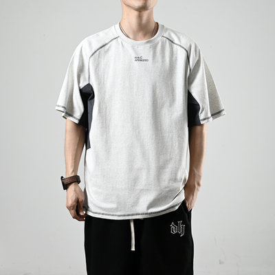 拼接短袖T恤XGI简约青年