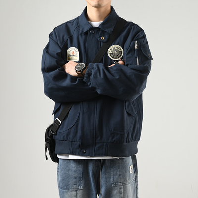 XGI翻领春季宽松百搭夹克