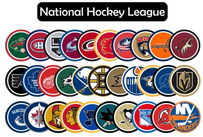 NHL体育周边 美国职业冰球联盟 全套33支球队 队徽徽章胸章冰箱贴