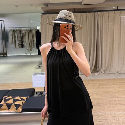 ELSISSI亚麻舒适抽绳显瘦吊带感