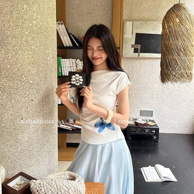 LS简约时尚百搭印花T恤小衫女