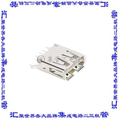KUSBVX-AS1N-W 连接器接插件CONN RCPT USB2.0 TYPEA 4POS DUAL