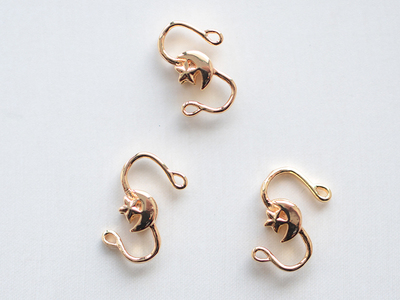 星月18k包金项链搭扣连接