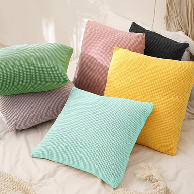 Solid lor Living Room Honeycomb Square Cushion ver  Simple S