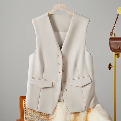 Vest Women's 2026 Elegant mmuter Korean Style Stacked Inner