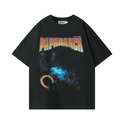 33oz PapaRanch美式复古重磅270gT恤西部牛仔数码直喷马蹄印花Tee