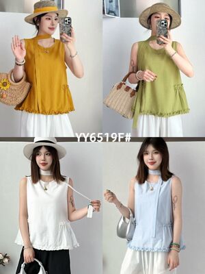6519款夏季新款背心女休闲百搭舒适显瘦韩版时尚背心女