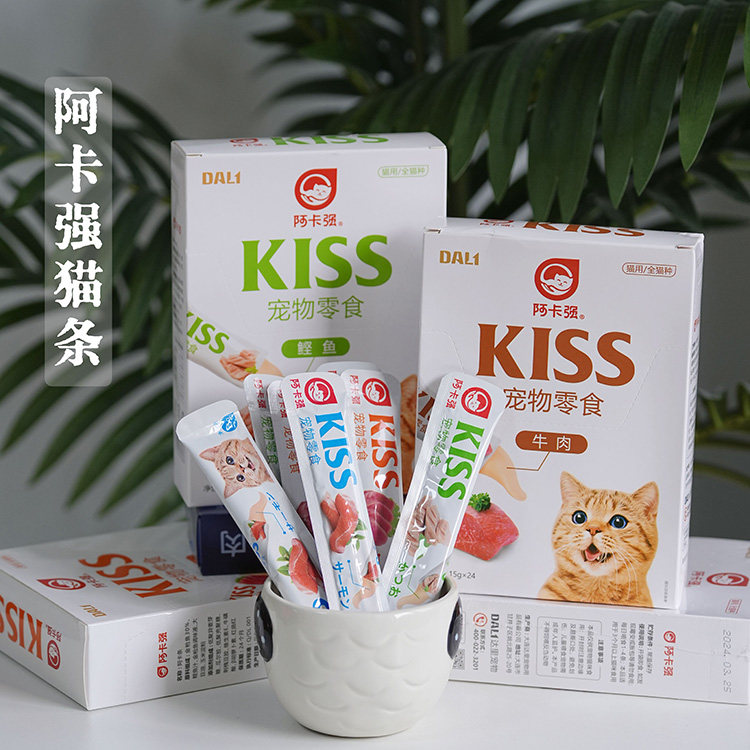 腐败猫 阿卡强综合营养条猫咪液体妙条猫湿粮零食15g*24条组合装