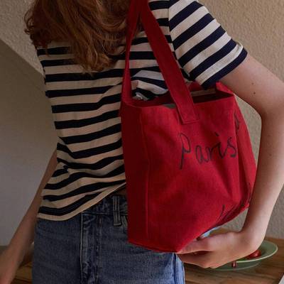 [YURUUI设计师]韩国Hotel 827法式字母印花帆布包收纳袋化妆包