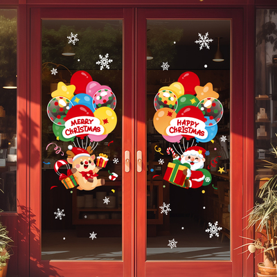 圣诞装饰创意橱窗贴玻璃门静电贴