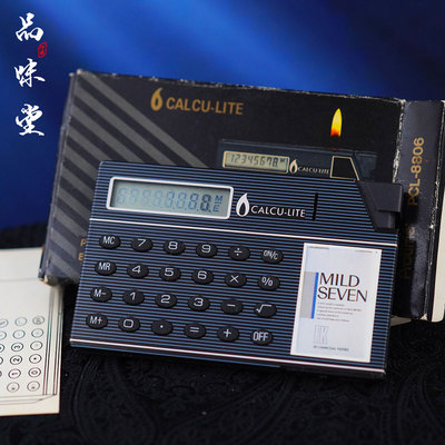 绝版1980年日本CALCU电子计算器气体打火机充气超薄复古个性收藏