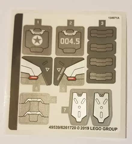 乐高Lego超级英雄原装贴纸复仇者联盟76124战争机器重武装机甲_虎窝淘