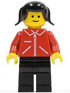 乐高Lego 经典城镇 人仔 jred021 红夹克女孩 1985年绝版1063